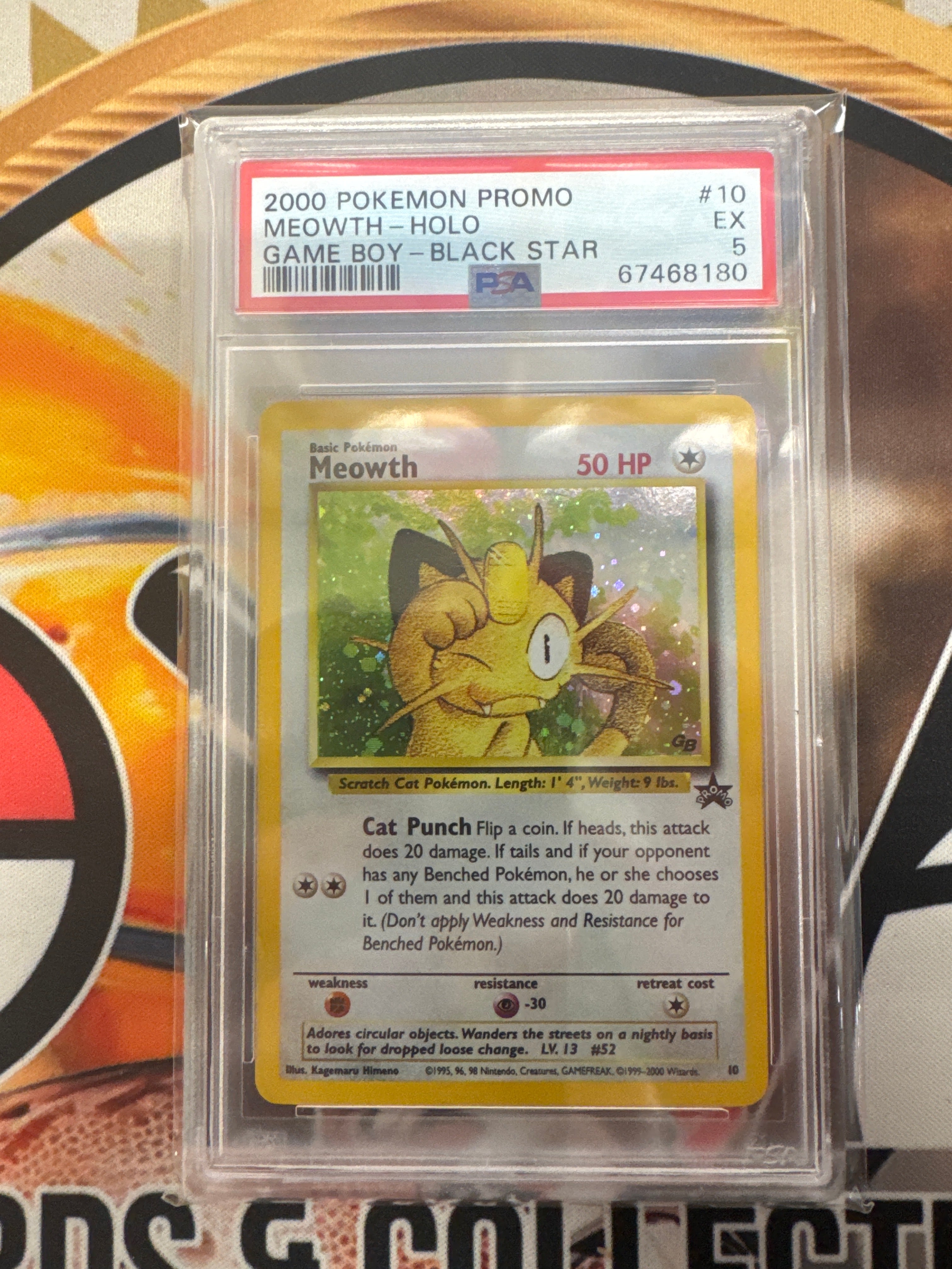 2000 Pokémon Promo Meowth Holo Game Boy Black Star Promo 10 PSA 5 ...