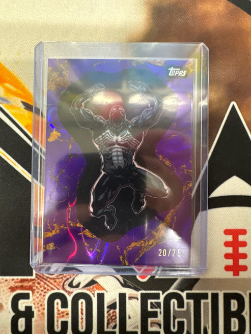 2025 Topps Marvel Comic Book Heroes Venom Purple Wave /75 – DNAcardshop