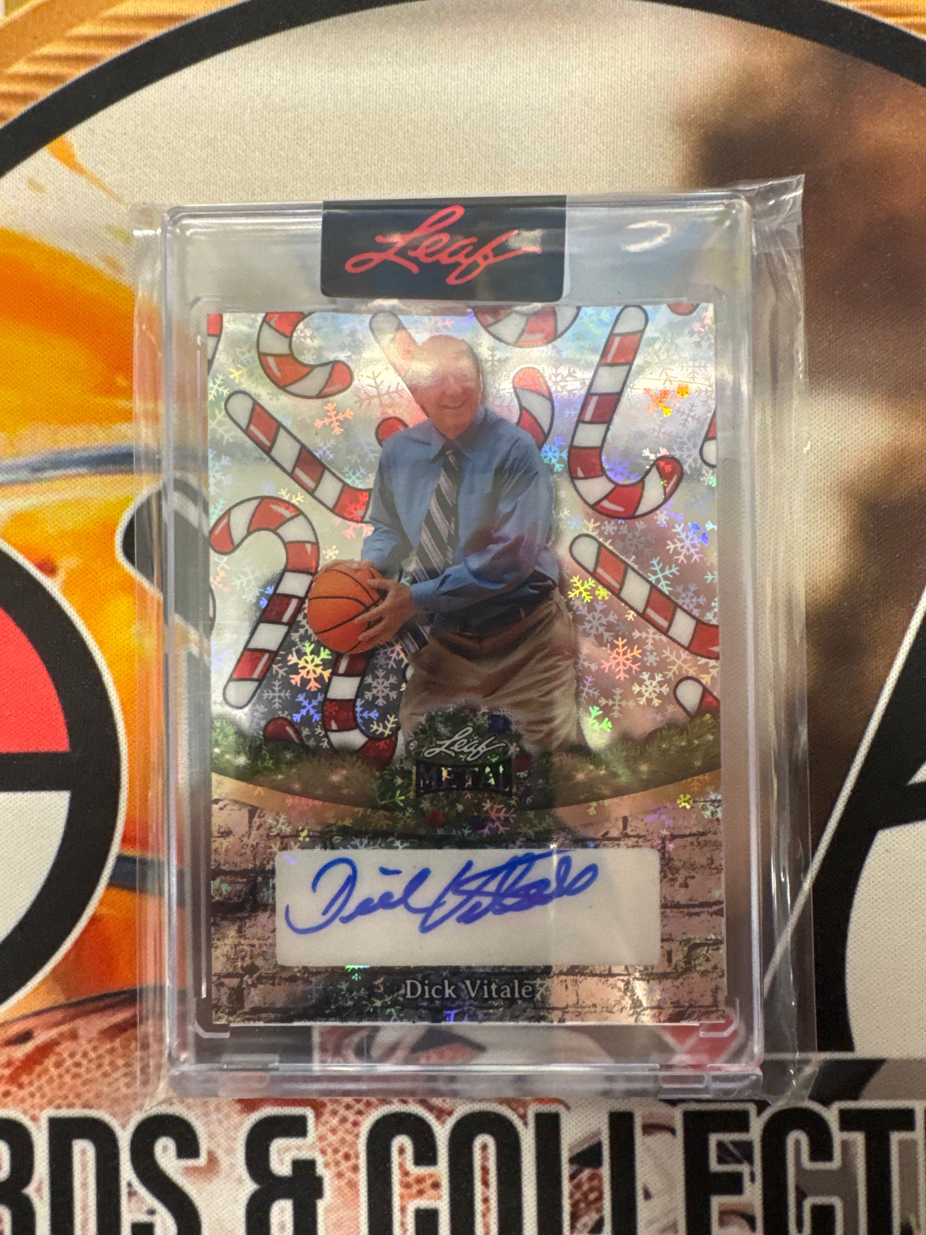 2025 Leaf Happy Holidays Dick Vitale Candy Cane Autograph /15 – DNAcardshop