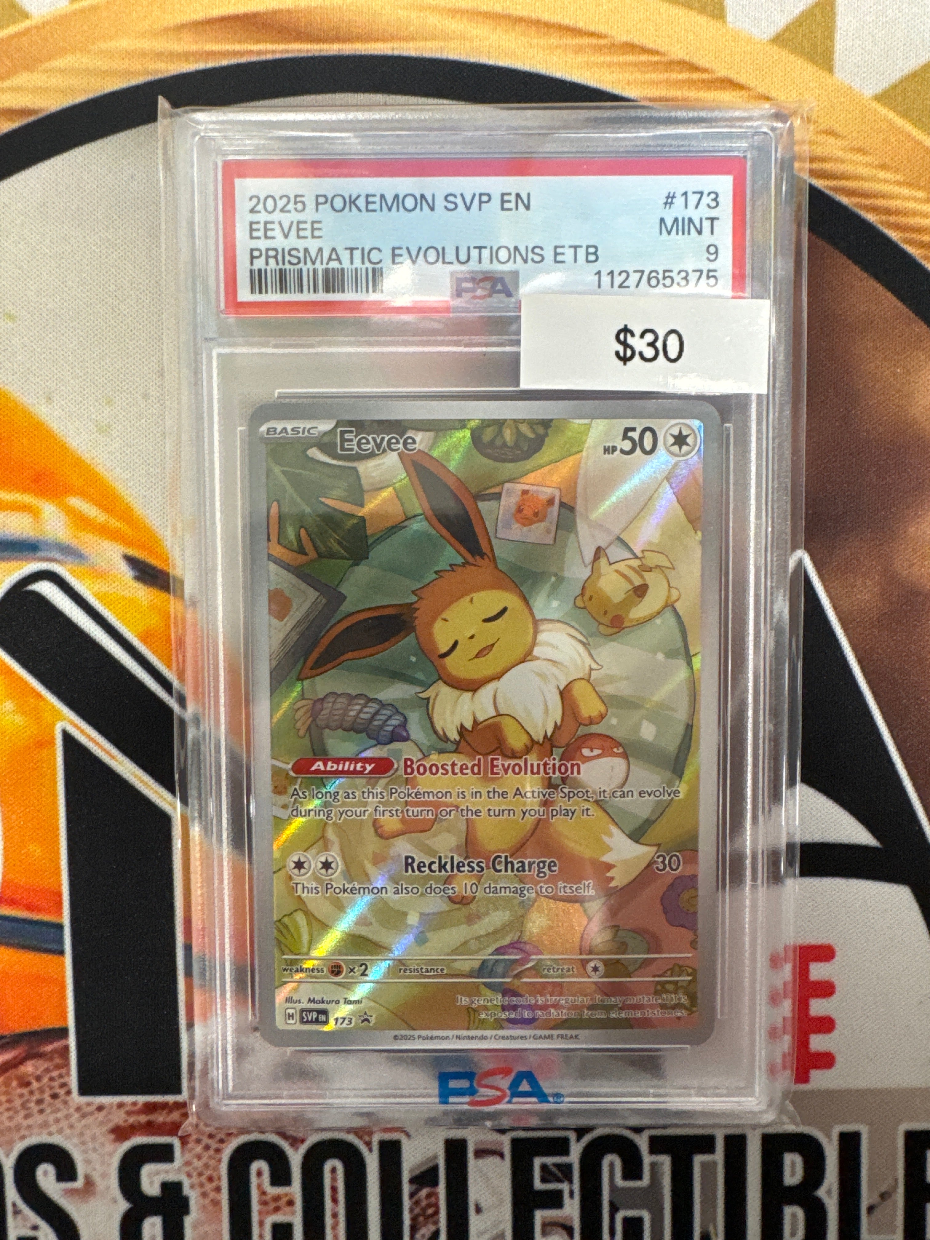 2025 Pokemon SVP English Eevee Prismatic Evolutions ETB 173 Promo PSA ...