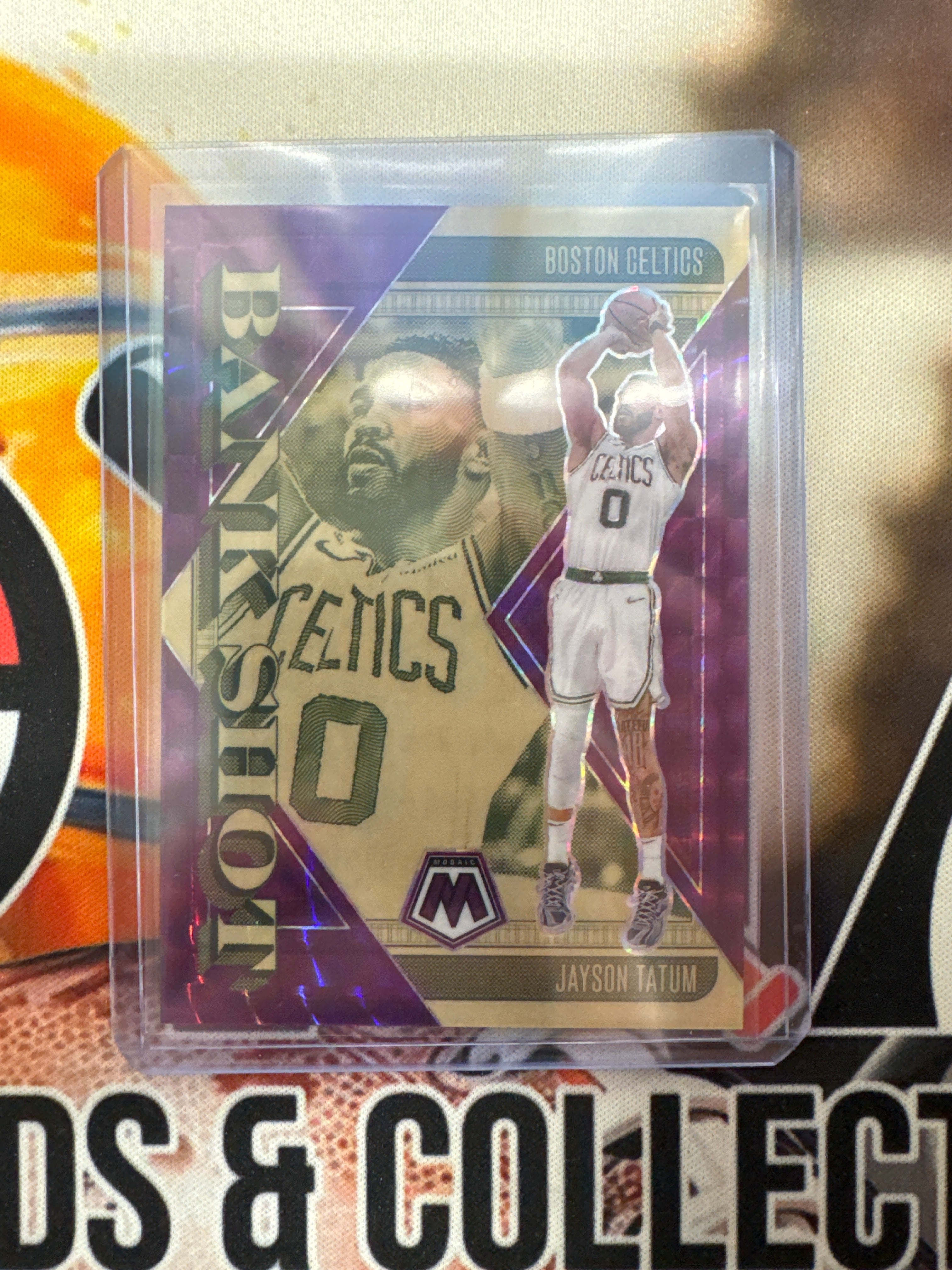 2024-25 Panini Mosaic NFL Jayson Tatum Purple Mosaic Bank Shot /99 ...